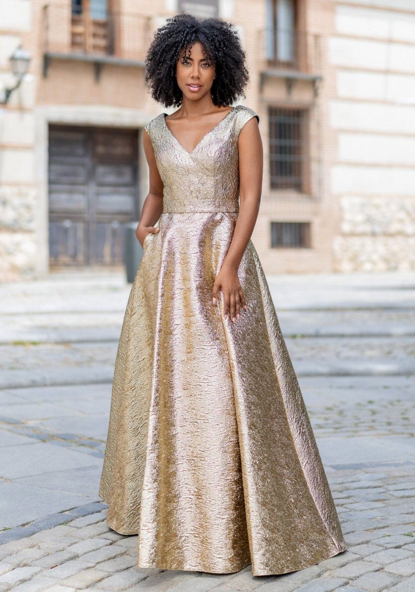 Marvana dress Shining Gold – Dresses Boutique B.V.